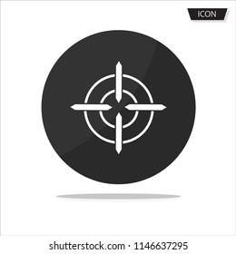 Aim Icon Vector Target Symbols Isolated Stock Vector (Royalty Free ...