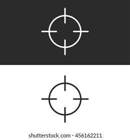 Optical Sight Target Outline Thin Flat Stock Illustration 528837910