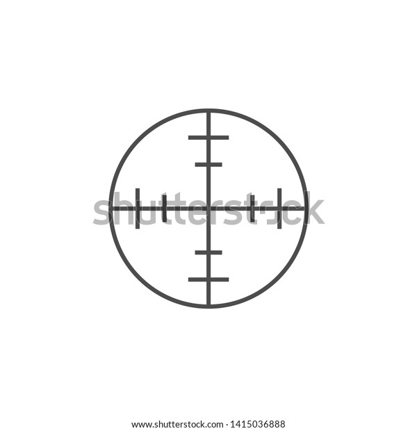 Aim Related Vector Thin Line Icon Stock Vector (Royalty Free ...