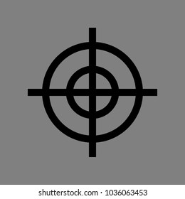 Aim Sign Vector Black Icon On Stock Vector (Royalty Free) 1036063453 ...