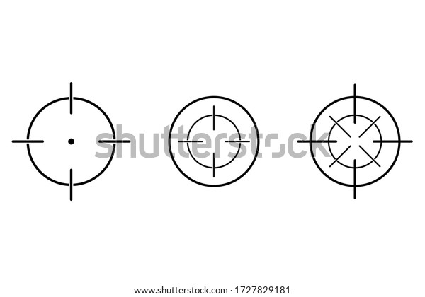 Aim Target Cross Symbol Circle Illustration Stock Vector (Royalty Free ...
