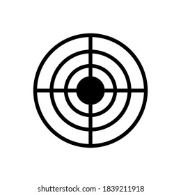 Aim Target Icon On White Background Stock Vector (Royalty Free ...