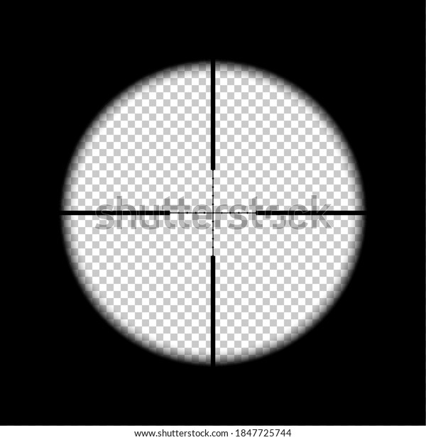 Aiming Target On Rifle Black Background Stock Vector (Royalty Free ...