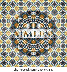 Aimless Arabic Emblem Background Arabesque Decoration Stock Vector ...