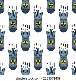 Air Bomb Seamless Pattern Nuclear Rocket Stock Vector (Royalty Free ...