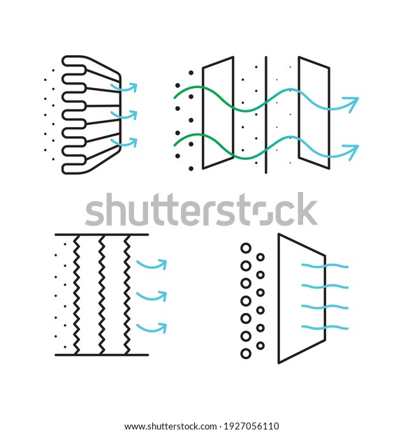 Air Cleaner Filter Icon Set Icon Stock Vector (Royalty Free) 1927056110 ...