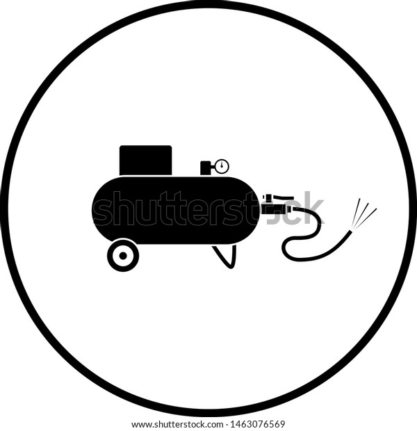 Air Compressor Attached Hose Symbol 스톡 벡터(로열티 프리) 1463076569