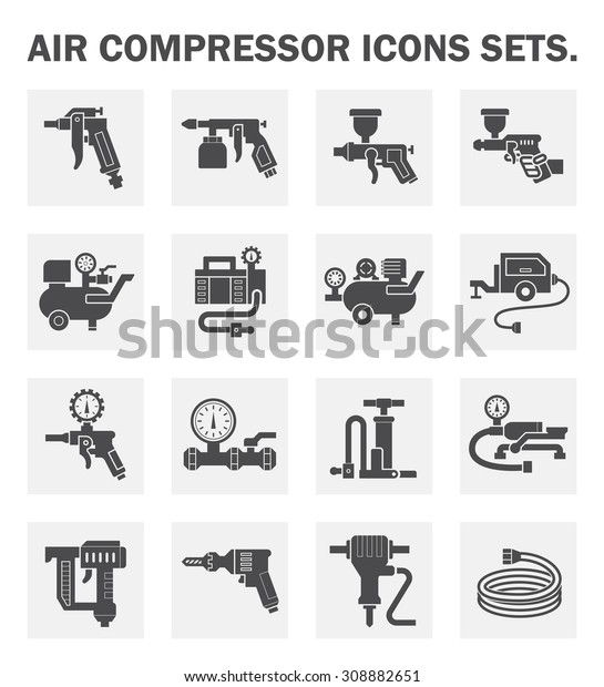 Air Compressor Icon Consist Spray Gun Stock Vector (Royalty Free) 308882651