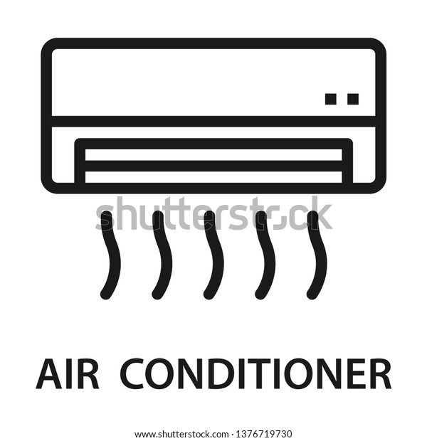 Air Conditioner Air Flow Lines Icon Stock Vector (Royalty Free ...