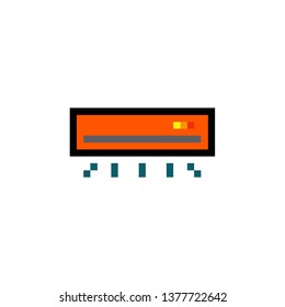 Air Conditioner Pixel Art: vector de stock (libre de regalías ...