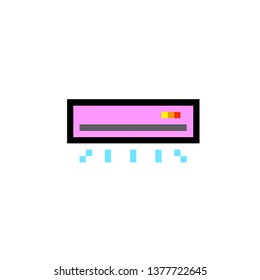 Air Conditioner Pixel Art: vector de stock (libre de regalías ...