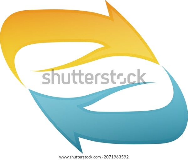 Air Conditioner Red Blue Arrows Symbol Stock Vector (Royalty Free ...