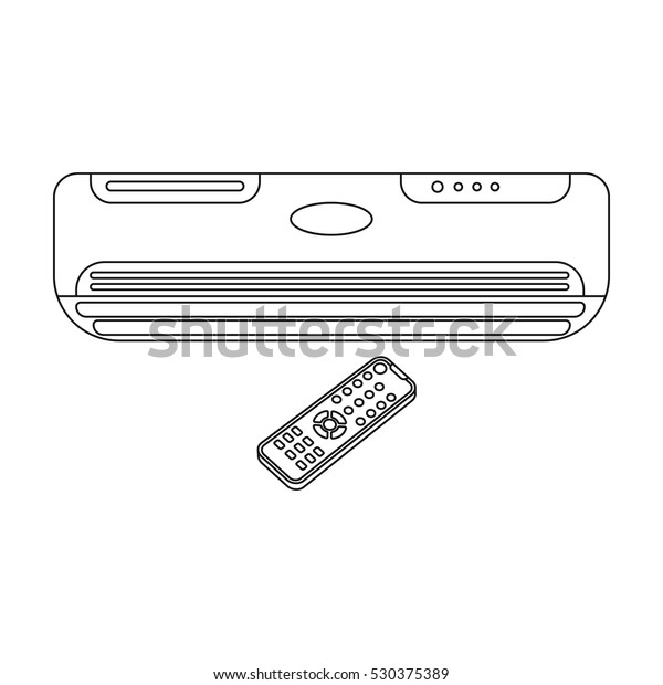 Air Conditioner Remote Control Icon Outline Stock Vector (Royalty Free ...