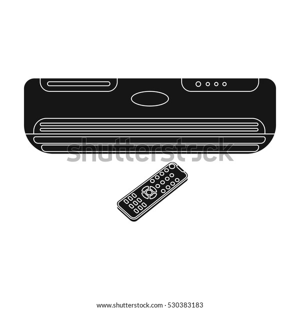 Air Conditioner Remote Control Icon Black Stock Vector (Royalty Free ...