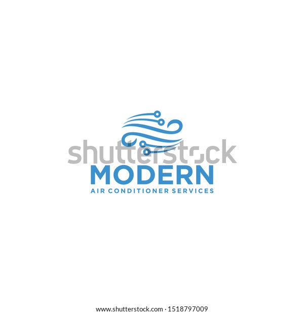 Air Conditioner Service Logo Design Stock Vector (Royalty Free ...