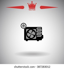 Air Conditioner Vector Icon Outdoor Unit Stock Vector (Royalty Free ...