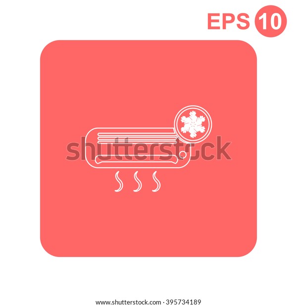 Air Conditioner Vector Icon Outdoor Unit Stock Vector (Royalty Free ...