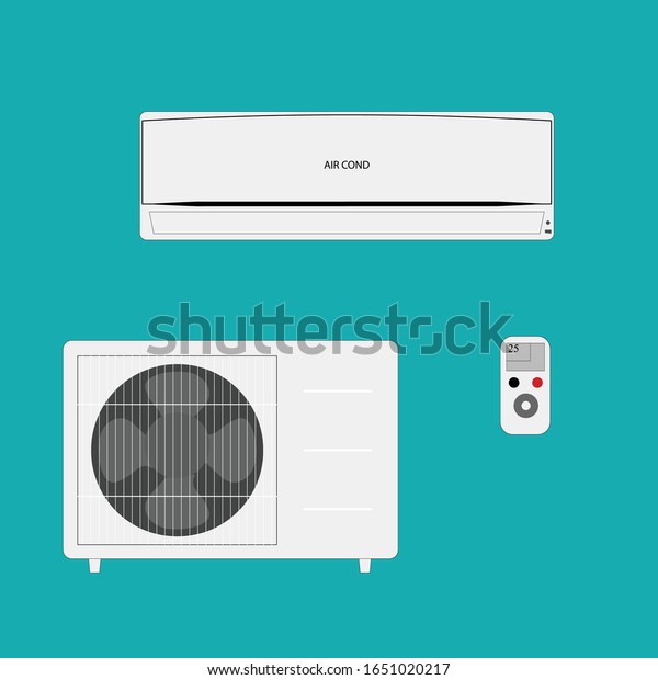 Air Conditioner Vector Outdoor Fan Compressor Stock Vector (Royalty ...