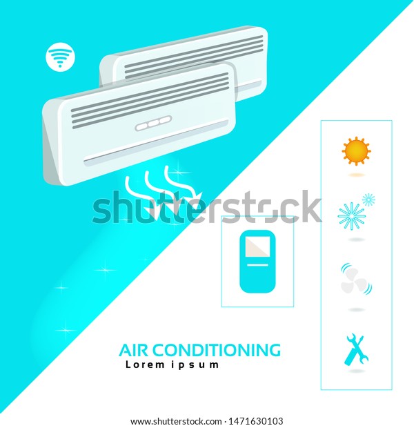 Air Conditioning Concept Design Advertising Flyer Stock Vector (Royalty ...