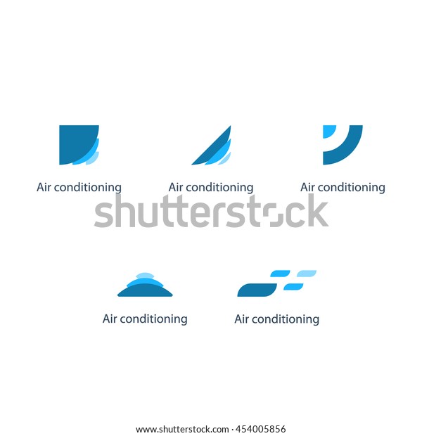 Air Conditioning Logos Climate Control Concept 库存矢量图（免版税）454005856