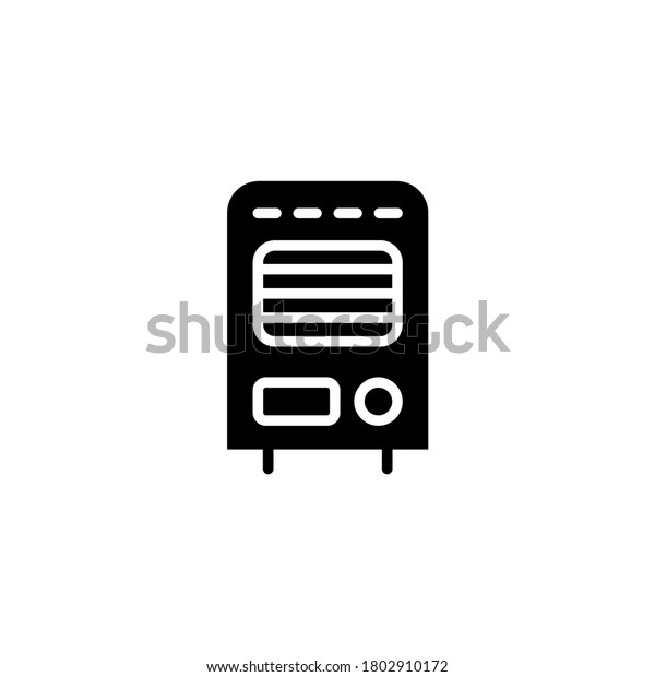Air Conditioning Portable Icon Black Flat Stock Vector (Royalty Free ...