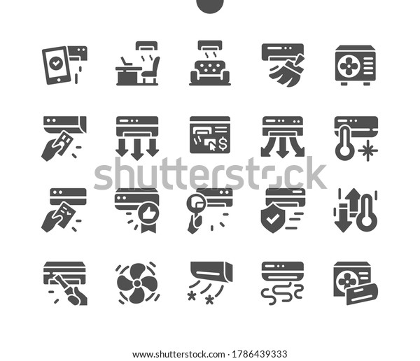 Air Conditioning Wellcrafted Pixel Perfect Vector Stock Vector (Royalty ...