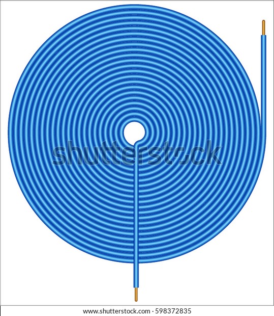 Air Core Flat Spiral Coil Inductor: เวกเตอร์สต็อก (ปลอดค่าลิขสิทธิ์ ...