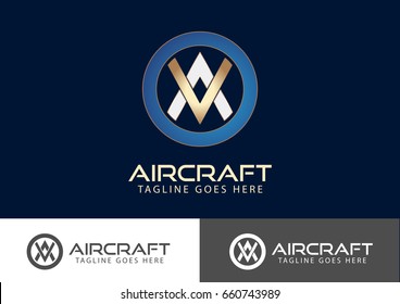 Air Craft Logo Template Design Vector Stock Vector (Royalty Free) 660743989
