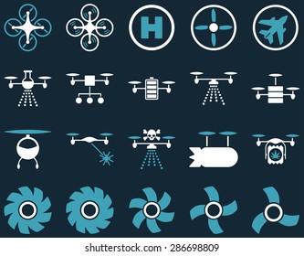 Air Drone Quadcopter Tool Icons Icon Stock Vector (Royalty Free ...