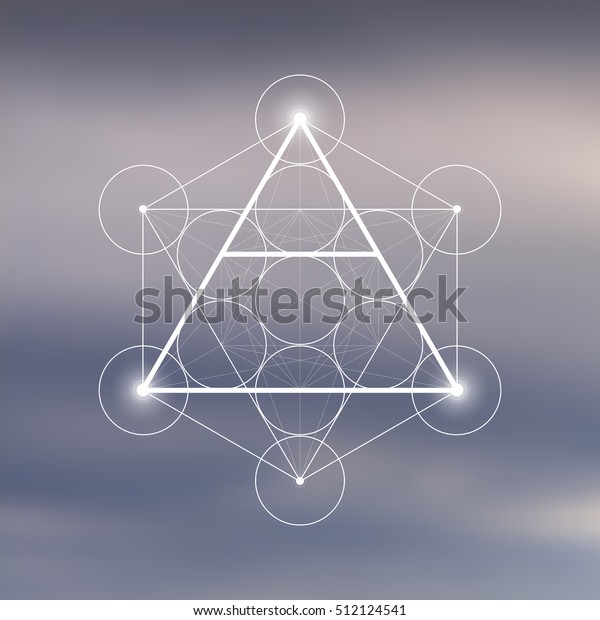 Air Element Symbol Inside Metatron Cube Stock Vector (Royalty Free ...