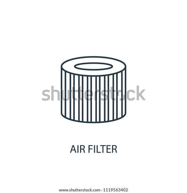 Air Filter Concept Line Icon Simple Stock Vector (Royalty Free) 1119563402