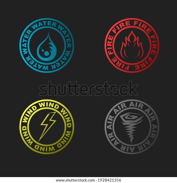 Air Fire Air Element Logo Design Stock Vector (Royalty Free) 1928421356 ...