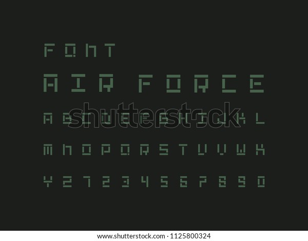 Air Force Font Vector Alphabet Letters: เวกเตอร์สต็อก (ปลอดค่าลิขสิทธิ์ ...