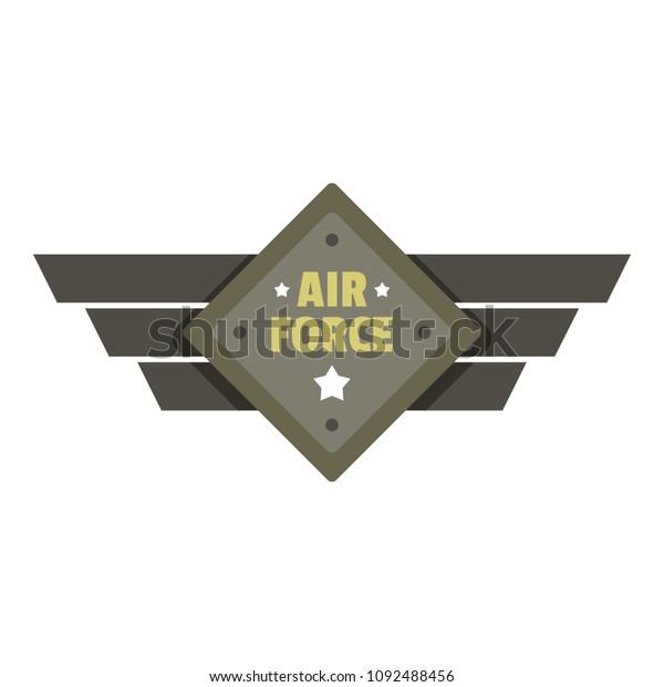 Air Force Icon Logo Flat Illustration Stock Vector (Royalty Free ...