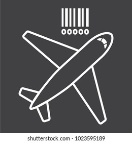 Air Freight Line Icon Logistic Delivery Stock Vector (Royalty Free ...
