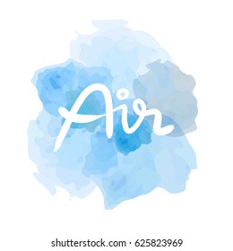 Air Hand Drawn Calligraphy On Blue Stock Vector (Royalty Free ...