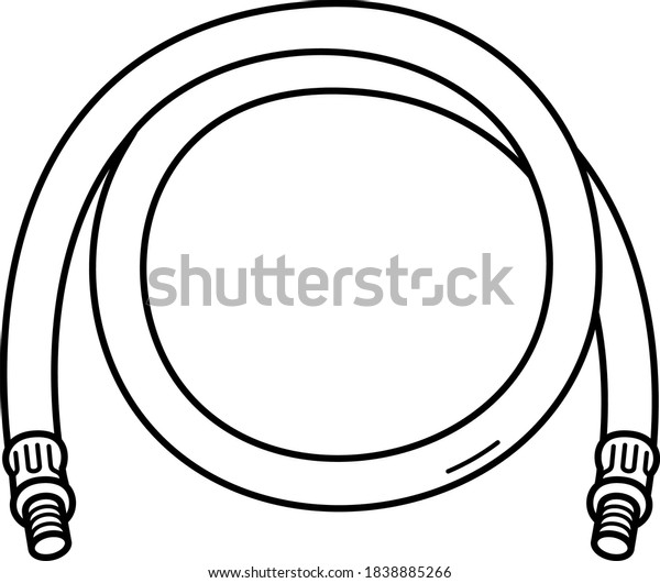 Air Hose Lead Vector Outline Illustration Stock Vector (Royalty Free ...