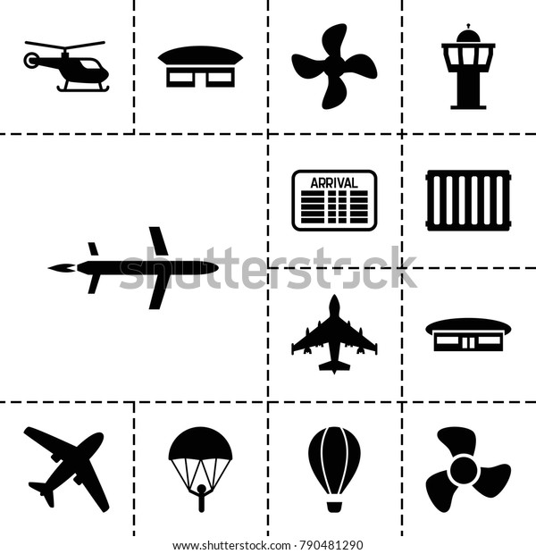 Air Icons Set 13 Editable Filled Stock Vector (Royalty Free) 790481290 ...