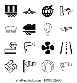 Air Icons Set 16 Editable Filled Stock Vector (Royalty Free) 1008352660 ...