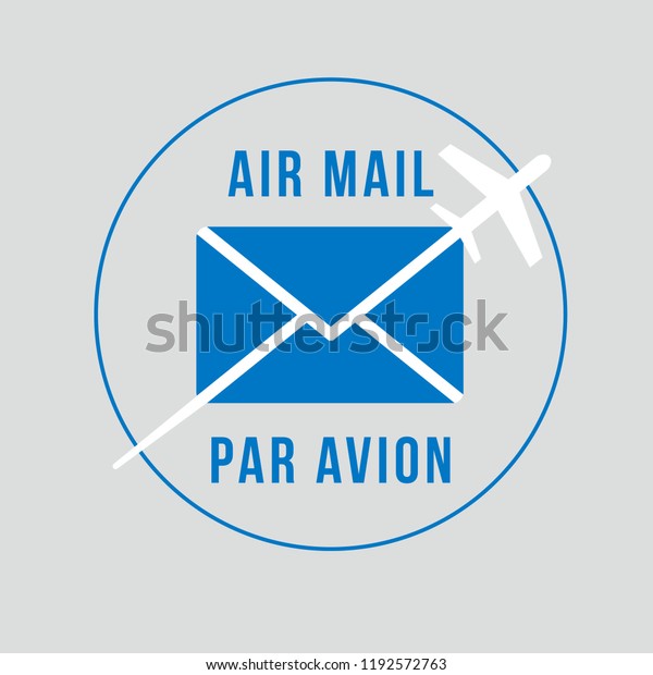 Air Mail Logo Flat Design Vector: vector de stock (libre de regalías ...