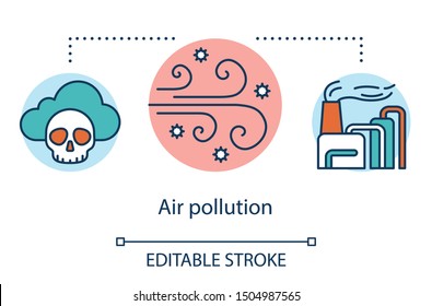 Air Pollution Concept Icon Spread Toxic: vector de stock (libre de ...