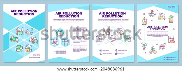 Air Pollution Reduction Brochure Template Renewable Stock Vector ...