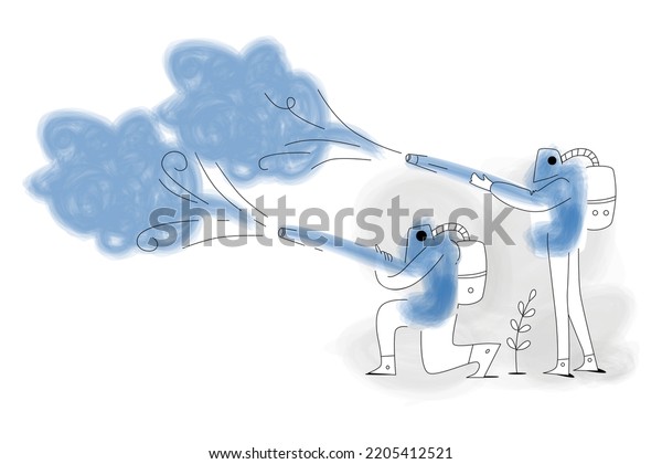 Air Purification Activity Filtering Polluted Air Stock Vector (Royalty ...