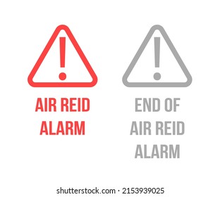 Air Raid Alert Notification Icon App Stock Vector (Royalty Free ...