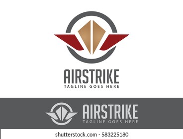 Air Strike Logo Template Design Vector 스톡 벡터(로열티 프리) 583225180 ...