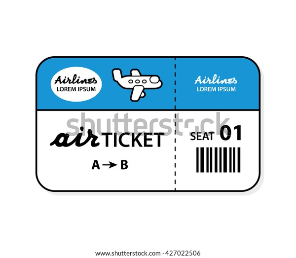 Air Ticket Cartoon Vector Illustration Airline: Vector có sẵn (miễn phí ...