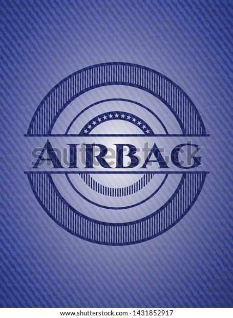 Airbag Emblem Jean Texture Vector Illustration Stock Vector (Royalty ...