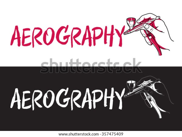 Airbrush Logo Badges Emblems Design Elements Stock Vector (Royalty Free ...