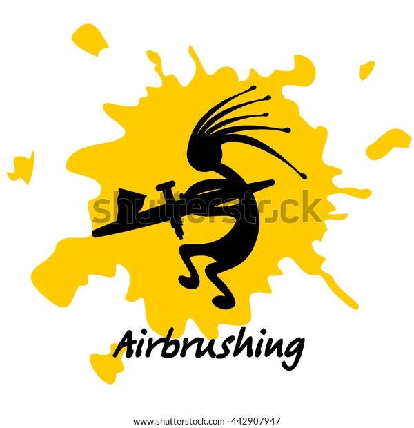 Airbrushing Vector Icon Logo Artist Airbrush Stock Vector (Royalty Free ...