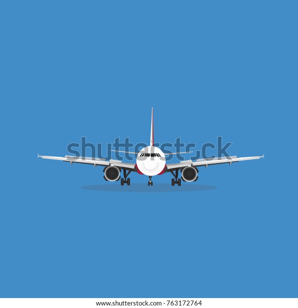 Airbus A320 landing Vector